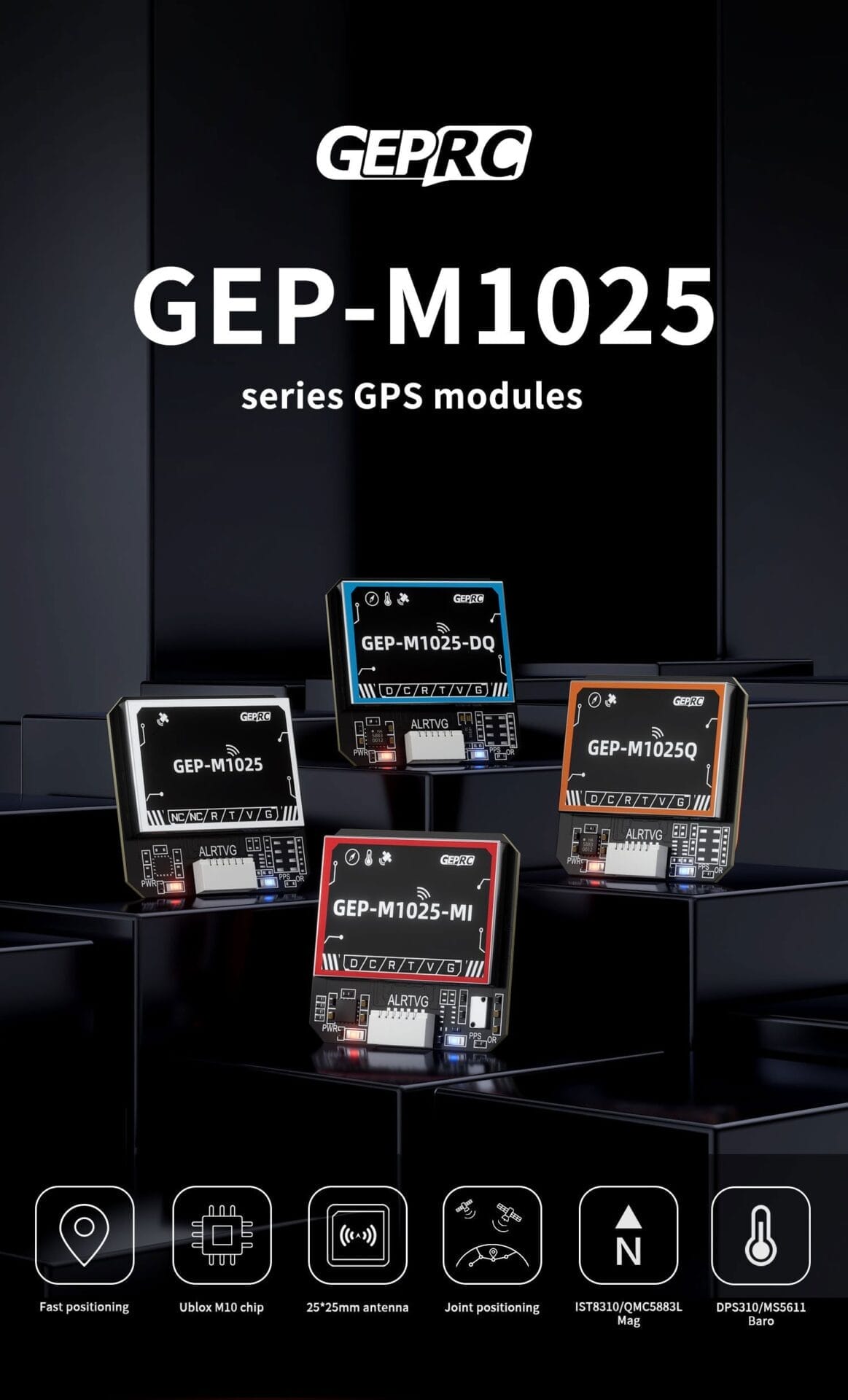 GEPRC GEP-M10 DQ Series GPS Module U-Blox - MantisFPV
